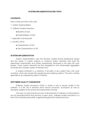 Post Implementation Report - Post Implementation Post-Implementation ...