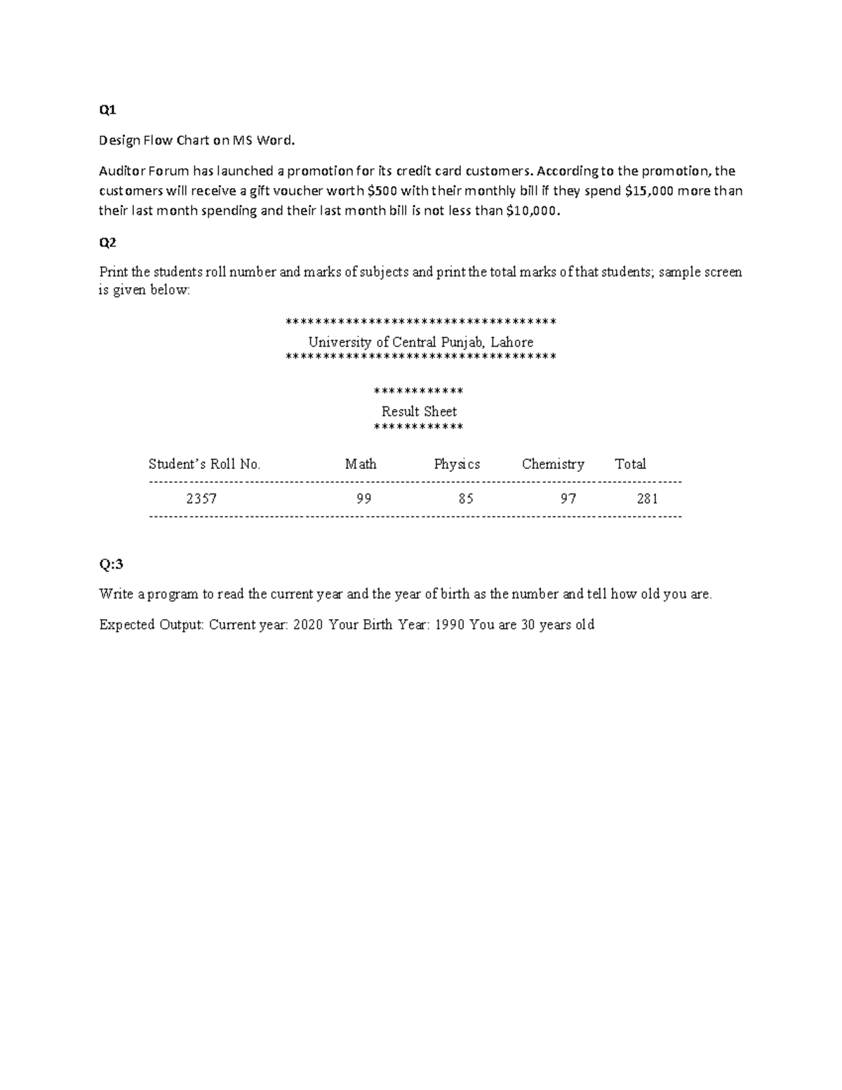 Graded Lab 1 after cin cout - Q Design Flow Chart on MS Word. Auditor ...