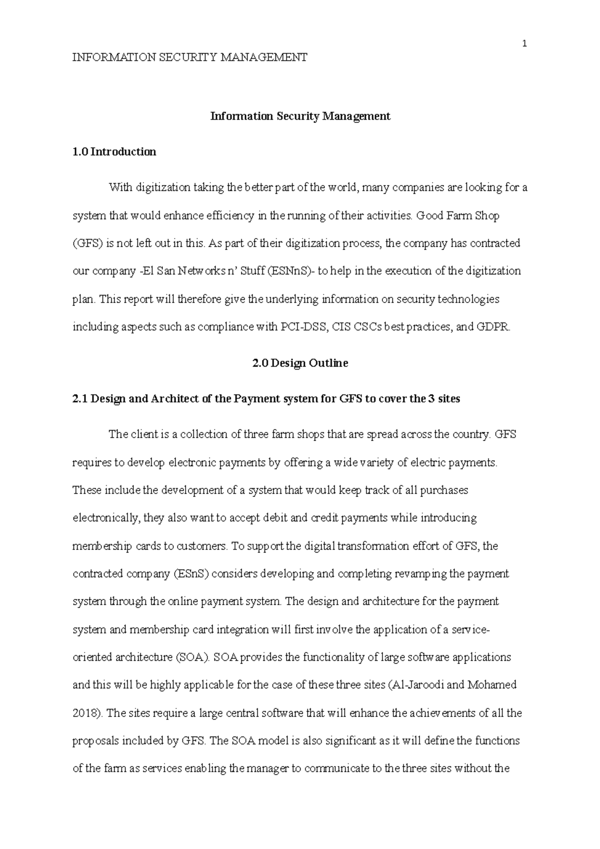 Information Security Management - INFORMATION SECURITY MANAGEMENT ...