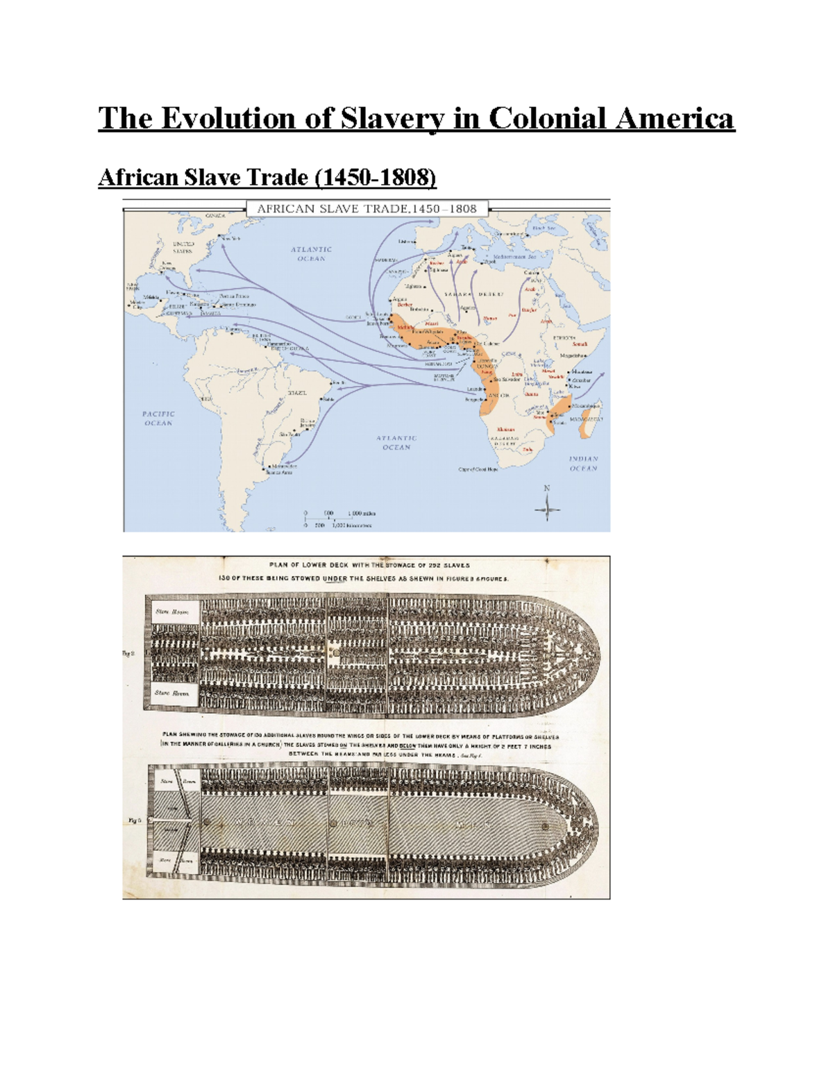 6. Evolution of Slavery - S. (1619-1808): 660, 1 million brought to ...