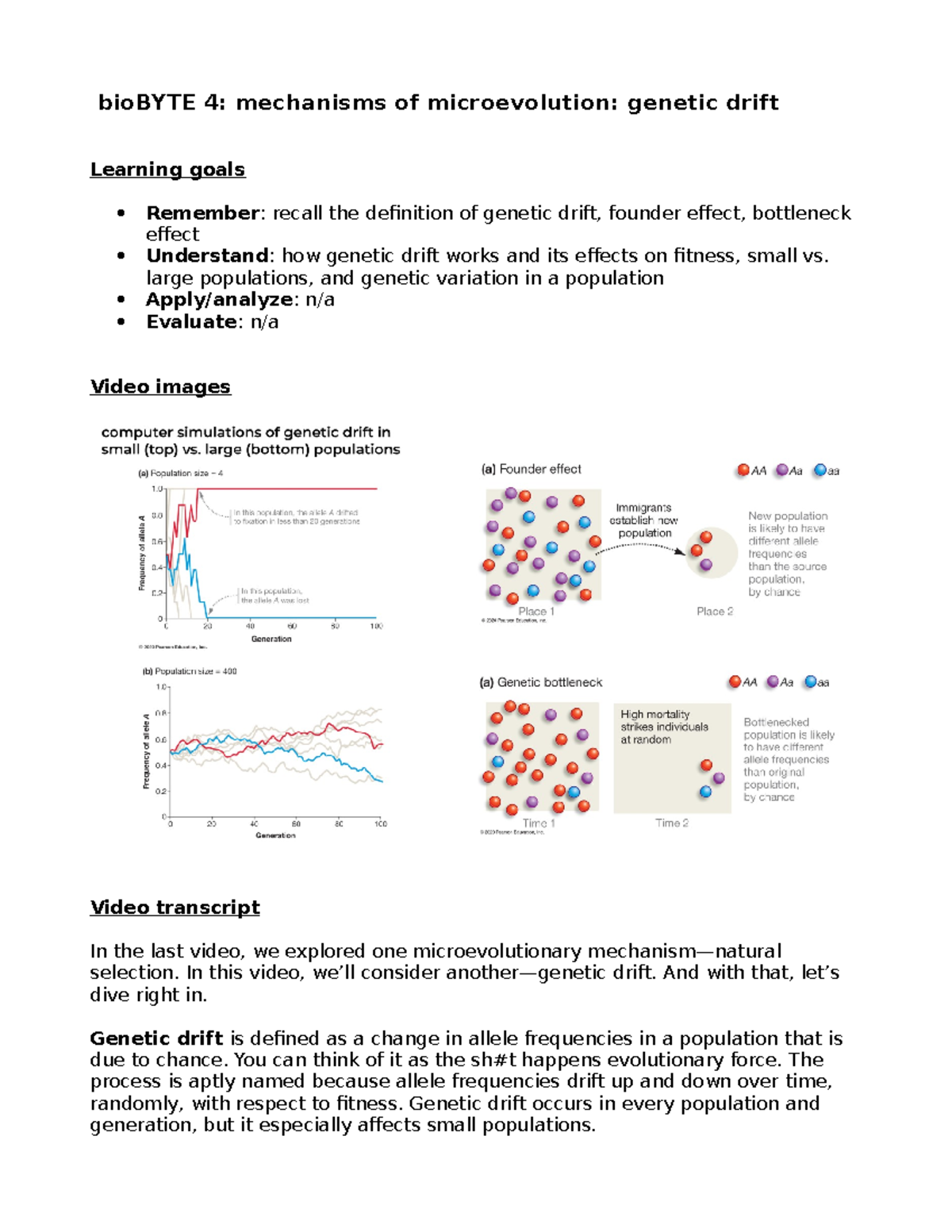 1802.Notes guide.bio BYTE 4 - bioBYTE 4: mechanisms of microevolution ...