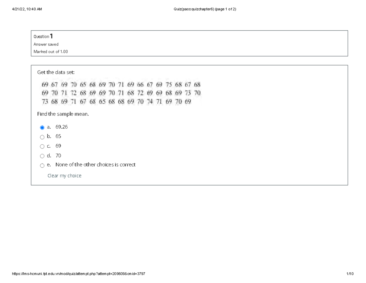 Quiz(pass quizchapter 6) (page 1 of 2) - Question 1 Answer saved Marked ...