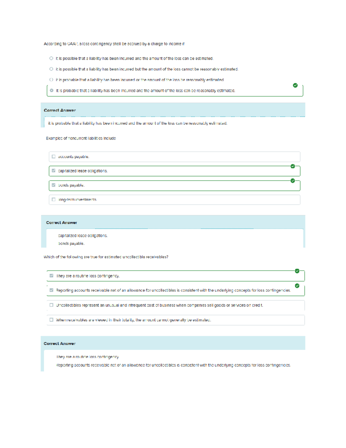 Acct 370 chap 4g - notes - According to GAAP, a loss contingency shall ...