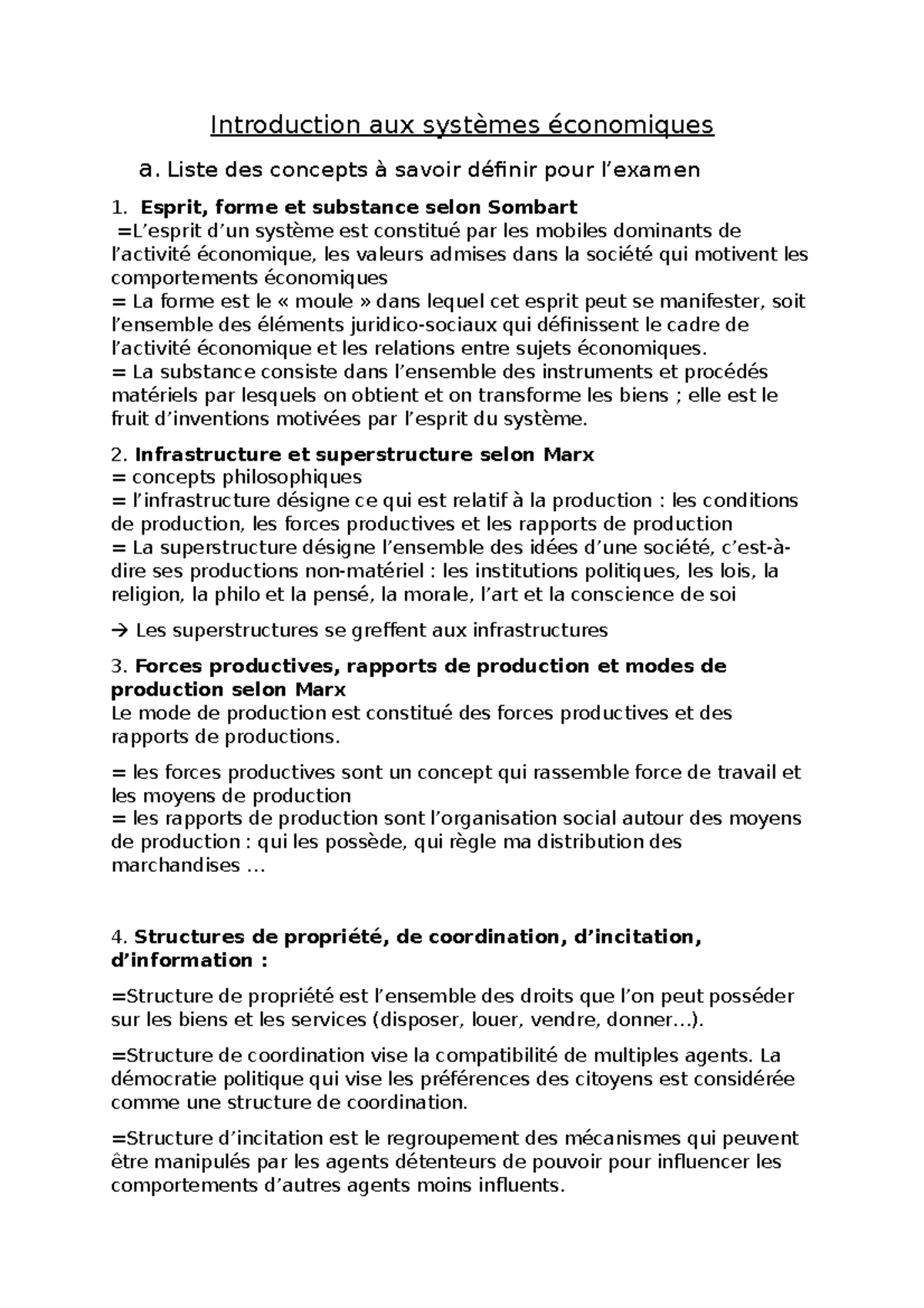 Concepts-def-éco copie - Introduction aux systèmes économiques a des ...