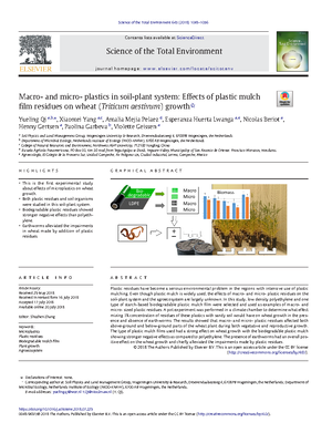 Microplastics pollution in the terrestrial environments - Poorly known ...