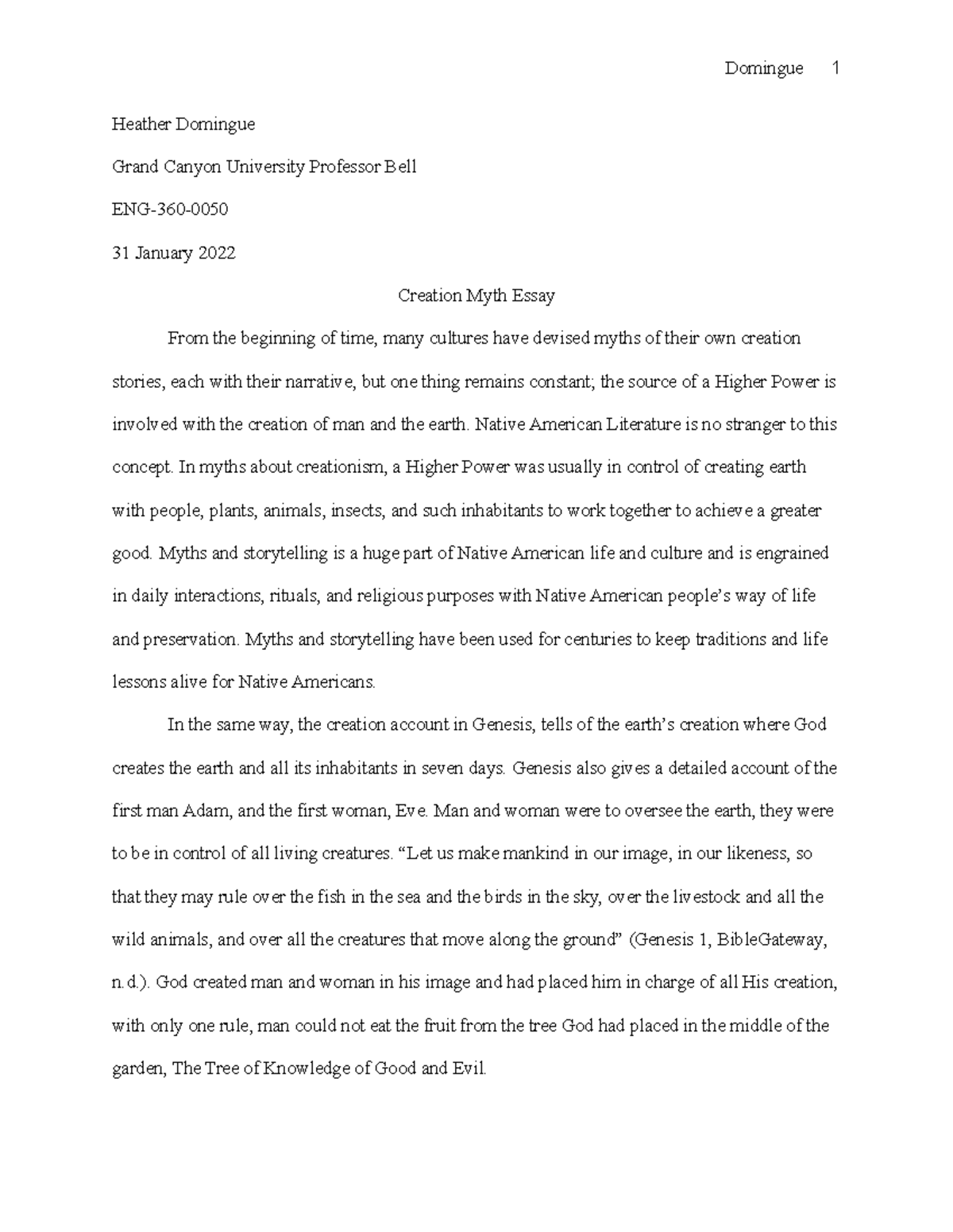 Creation Myth - An interpretation of the Big Bang Theory - Heather ...