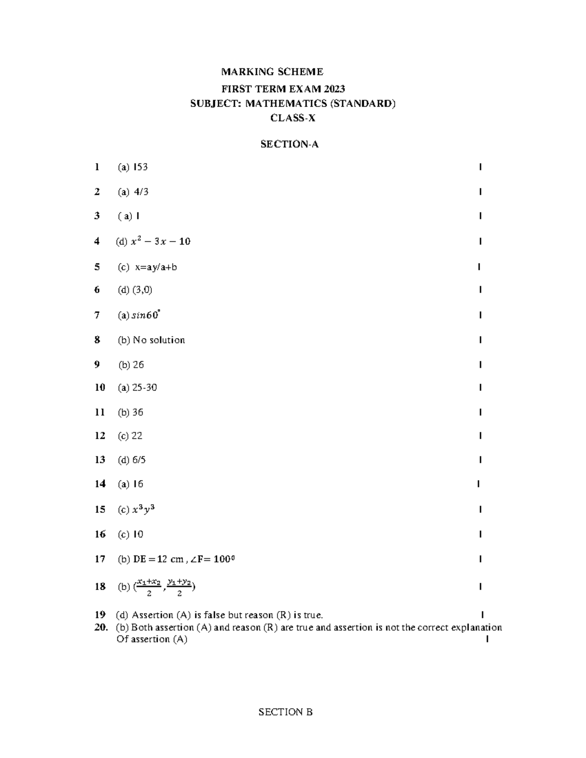 X Standard Maths - makes perfect - MARKING SCHEME SUBJECT: MATHEMATICS ...