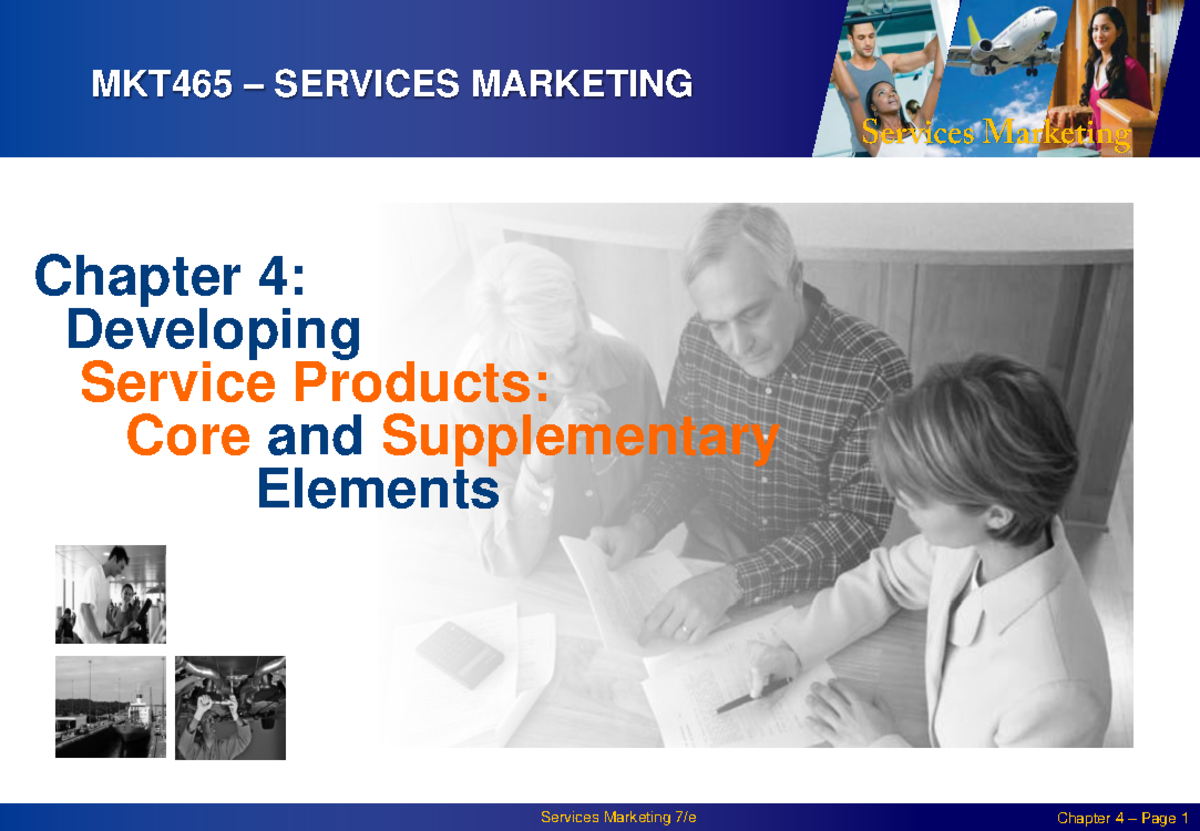SM7 Ch04 Product - service marketing - Chapter 4: Developing Service Products: Core and - Studocu