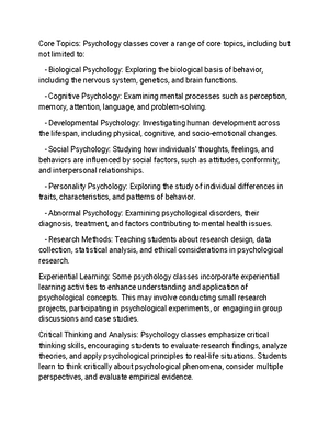 Introduction To Psychology-4 - cognitive functioning. These are just a ...