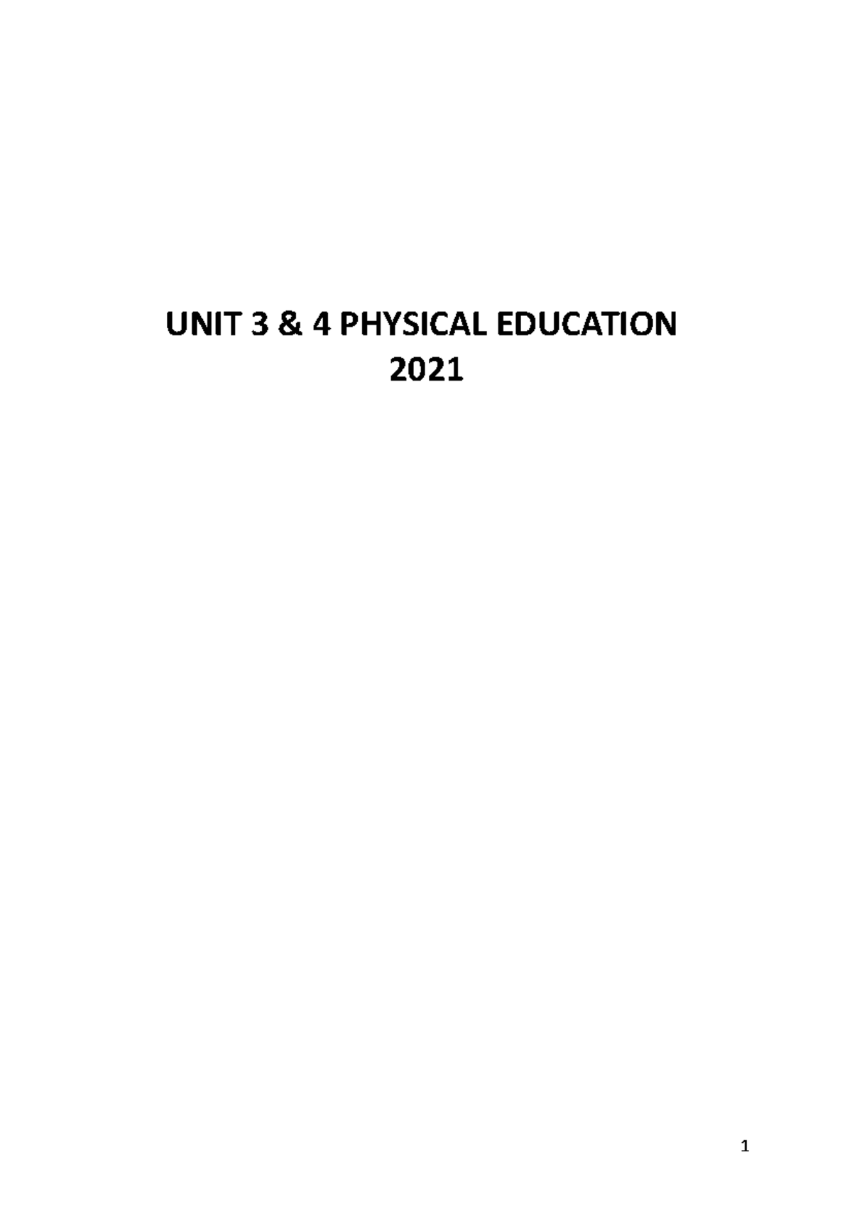 PE Notes Whole YEAR - PE Studies ATAR - UNIT 3 & 4 PHYSICAL EDUCATION ...