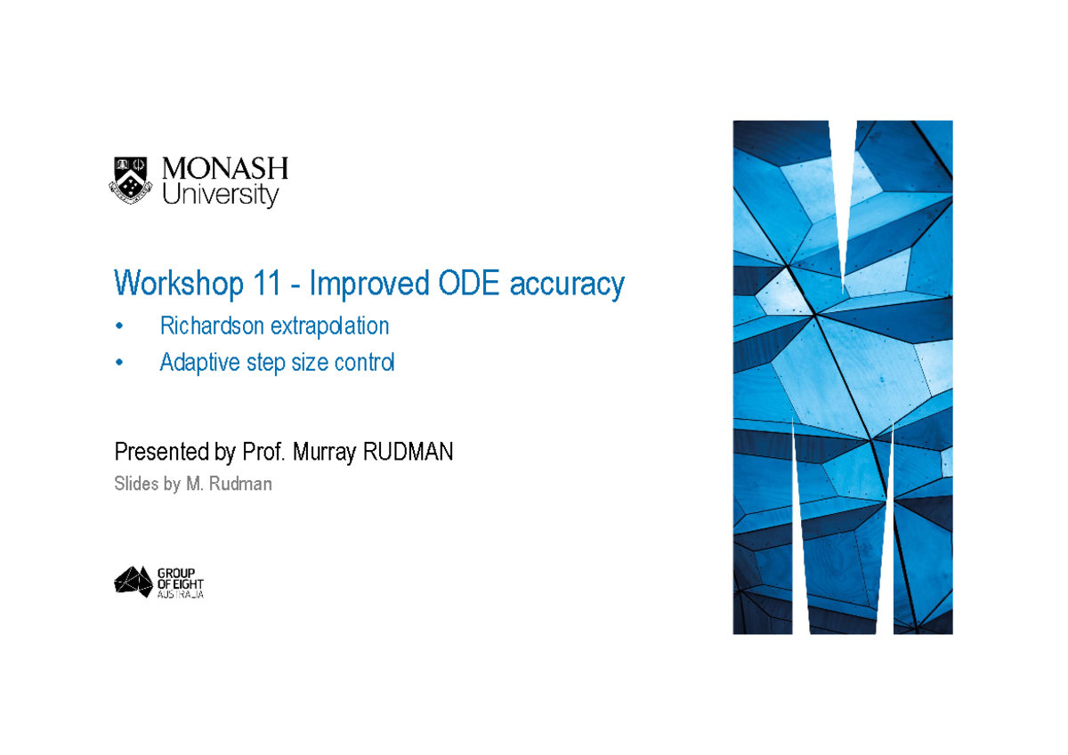 Annotated-Workshop-11 - Workshop 11 - Improved ODE accuracy ...