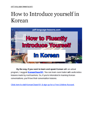Korean PDF-Conversation - 10 Korean Conversations for Beginners Want to learn to talk Korean ...