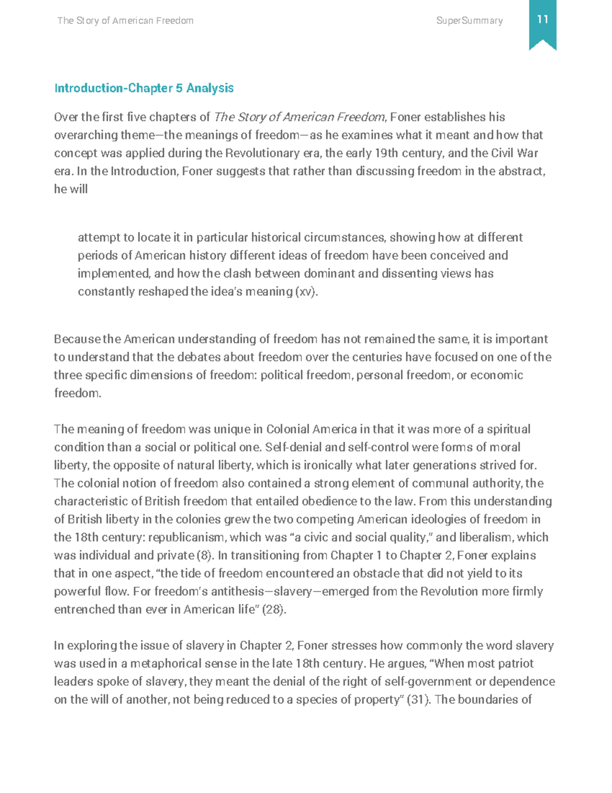 The Story of American Freedom - Super Summary Study Guide 2 12 ...
