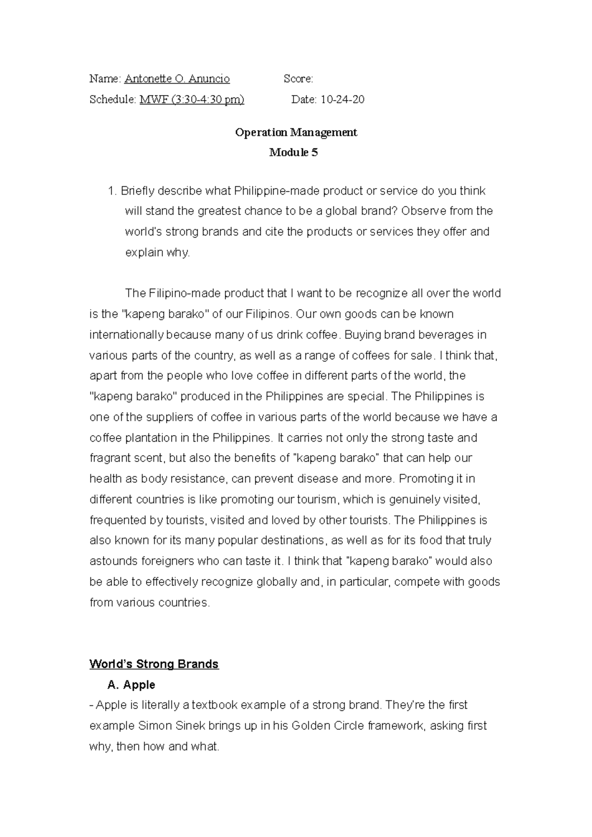 Module 5 Anuncio - For accountancy students! - Name: Antonette O ...
