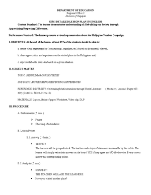 Lesson PLAN IN commercial cooking - LESSON PLAN IN T.L. COMMERCIAL ...