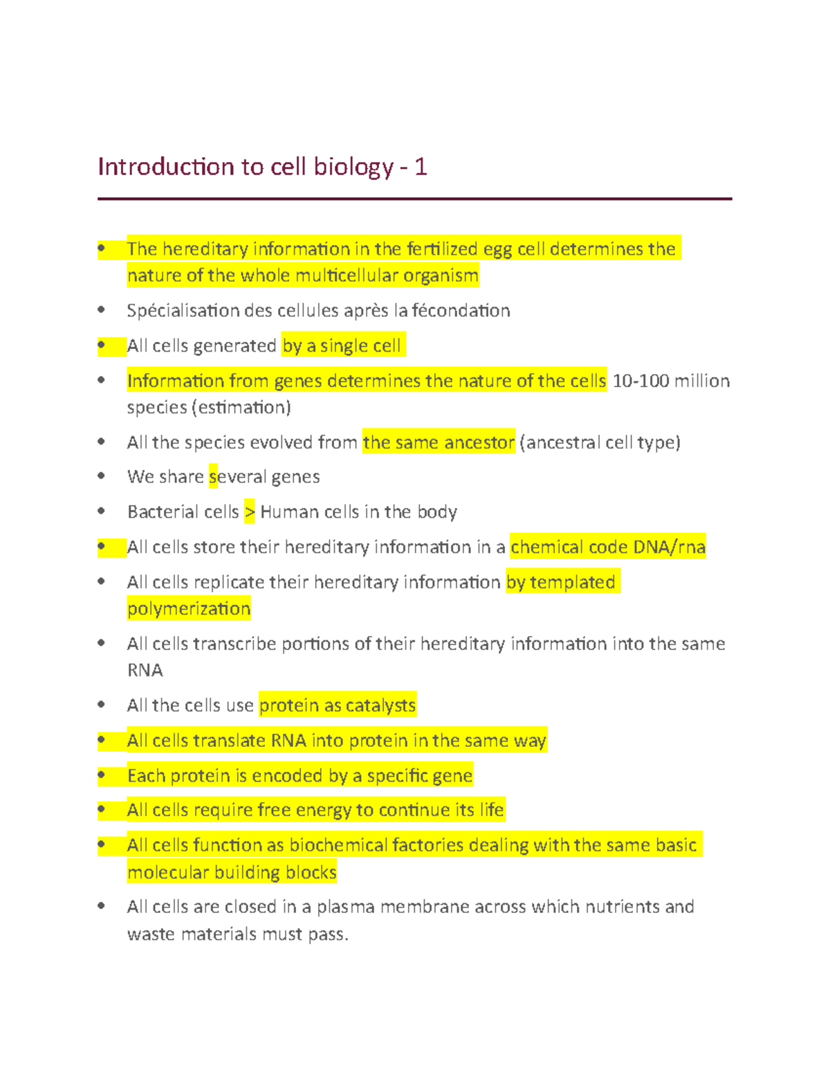 Introduction to cell biology - DNA and its building blocks Information ...