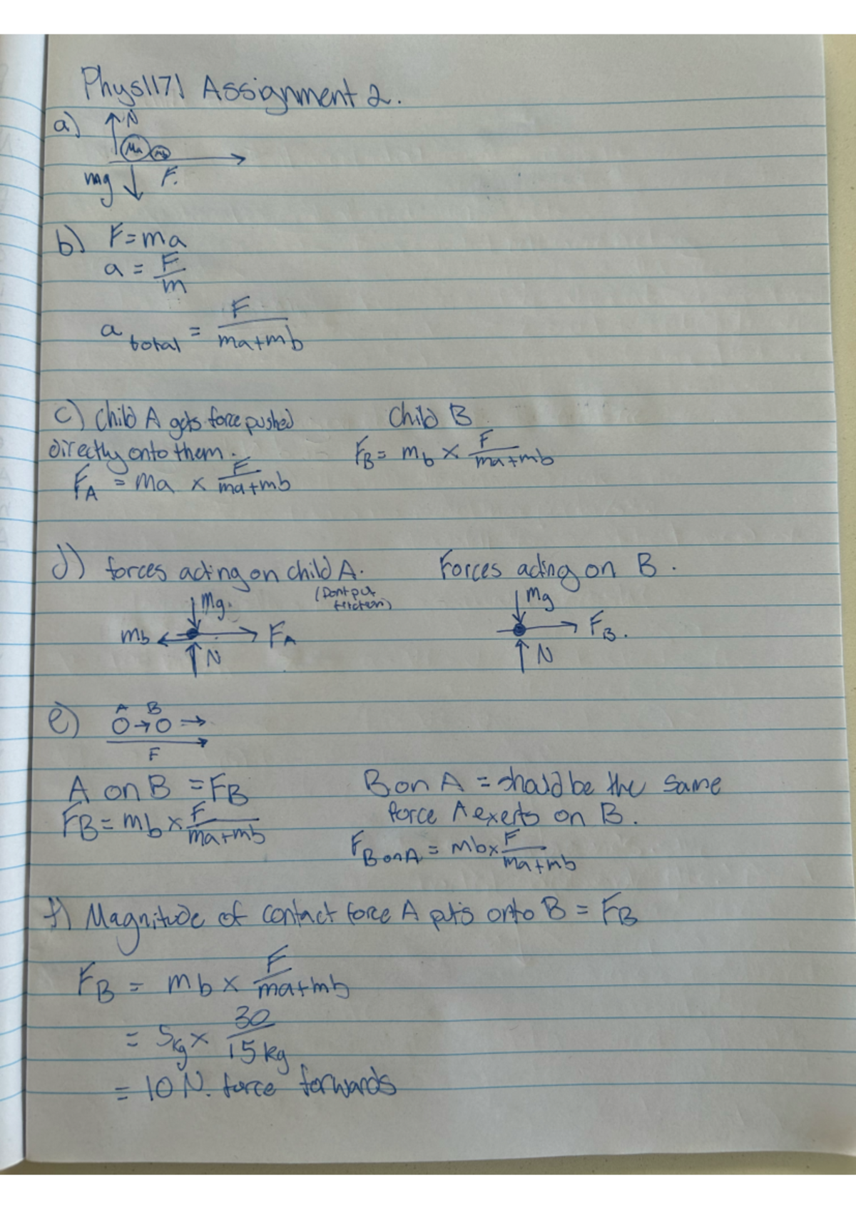 PHYS1171 Assignment 2 - PHYS1171 - Studocu