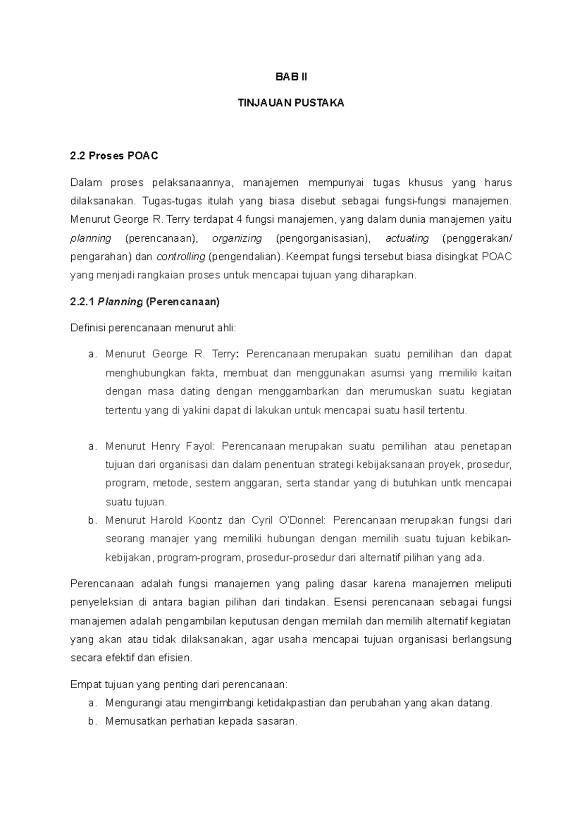 Poses POAC - you can get explanation about POAC process - BAB II ...