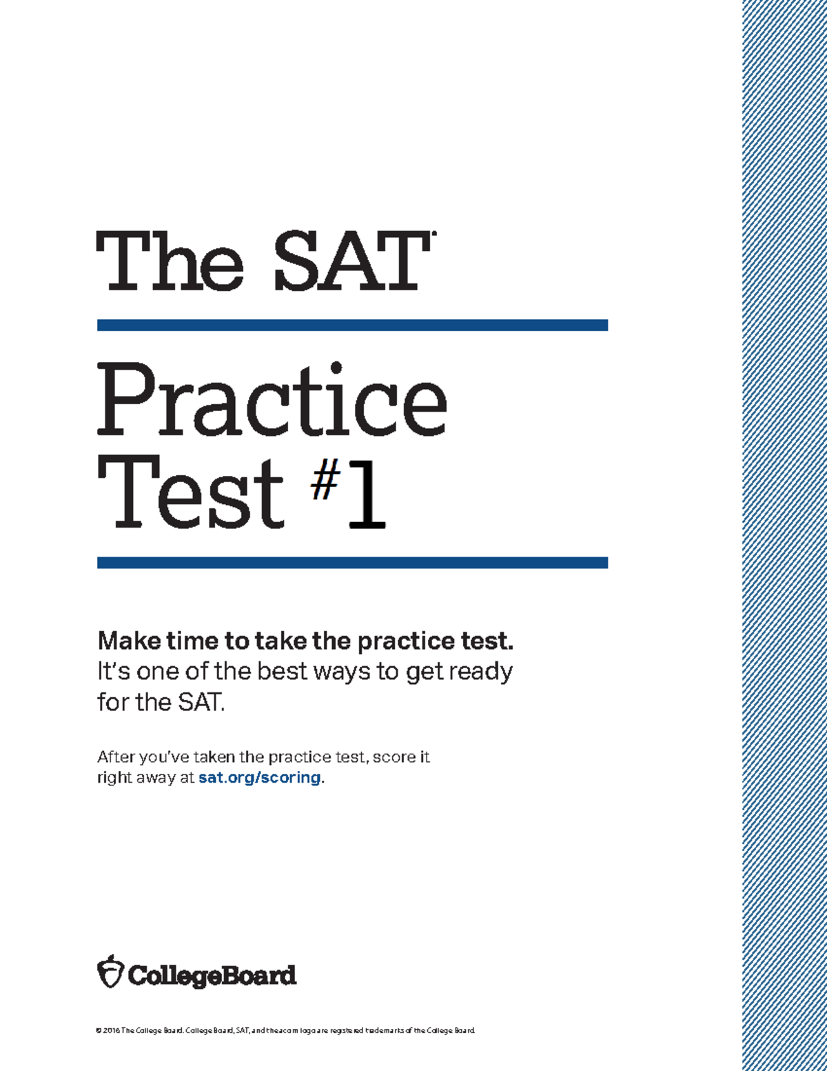 Sat practice test 1 - Practice Test © 2016 The College Board. College ...
