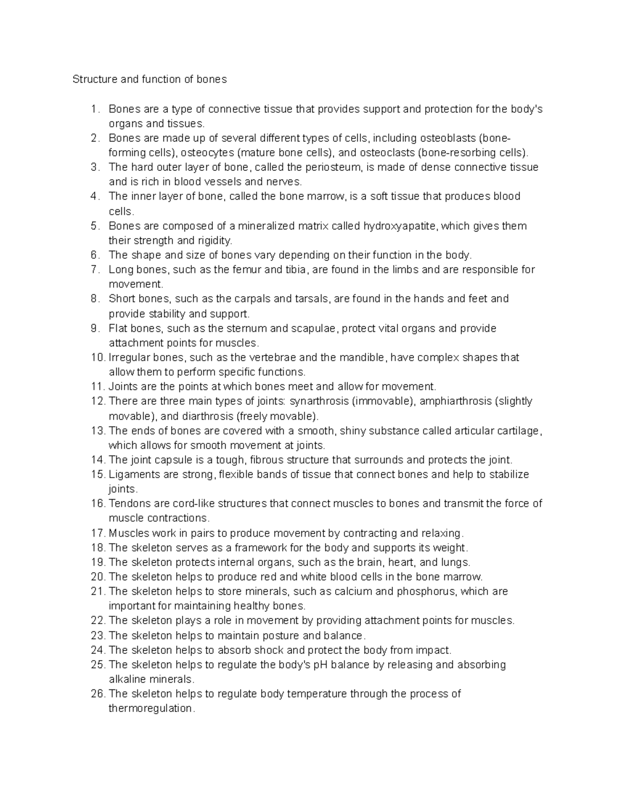 Structure and function of bones - Structure and function of bones Bones are a type of connective ...