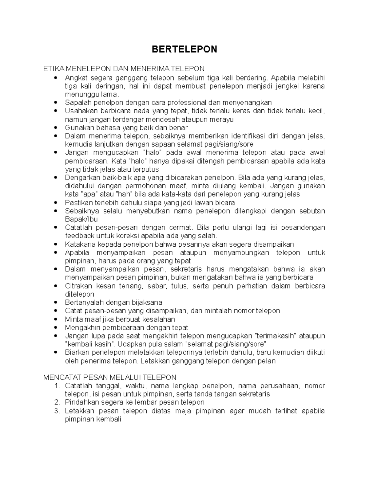 Bertelepon - BERTELEPON ETIKA MENELEPON DAN MENERIMA TELEPON Angkat ...