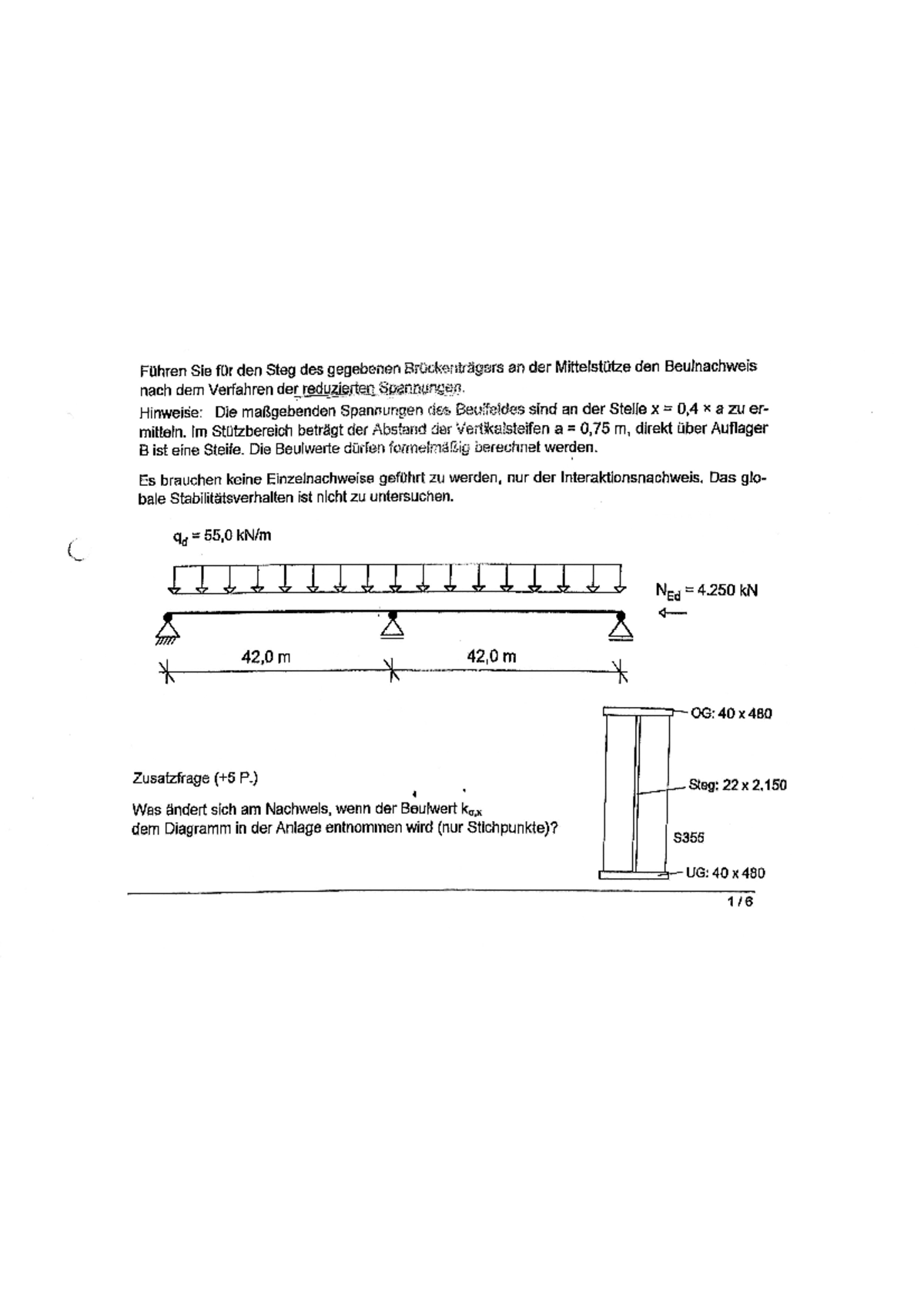 Beulen Stahlbau Beispiel - Stahlbau 2 - Studocu