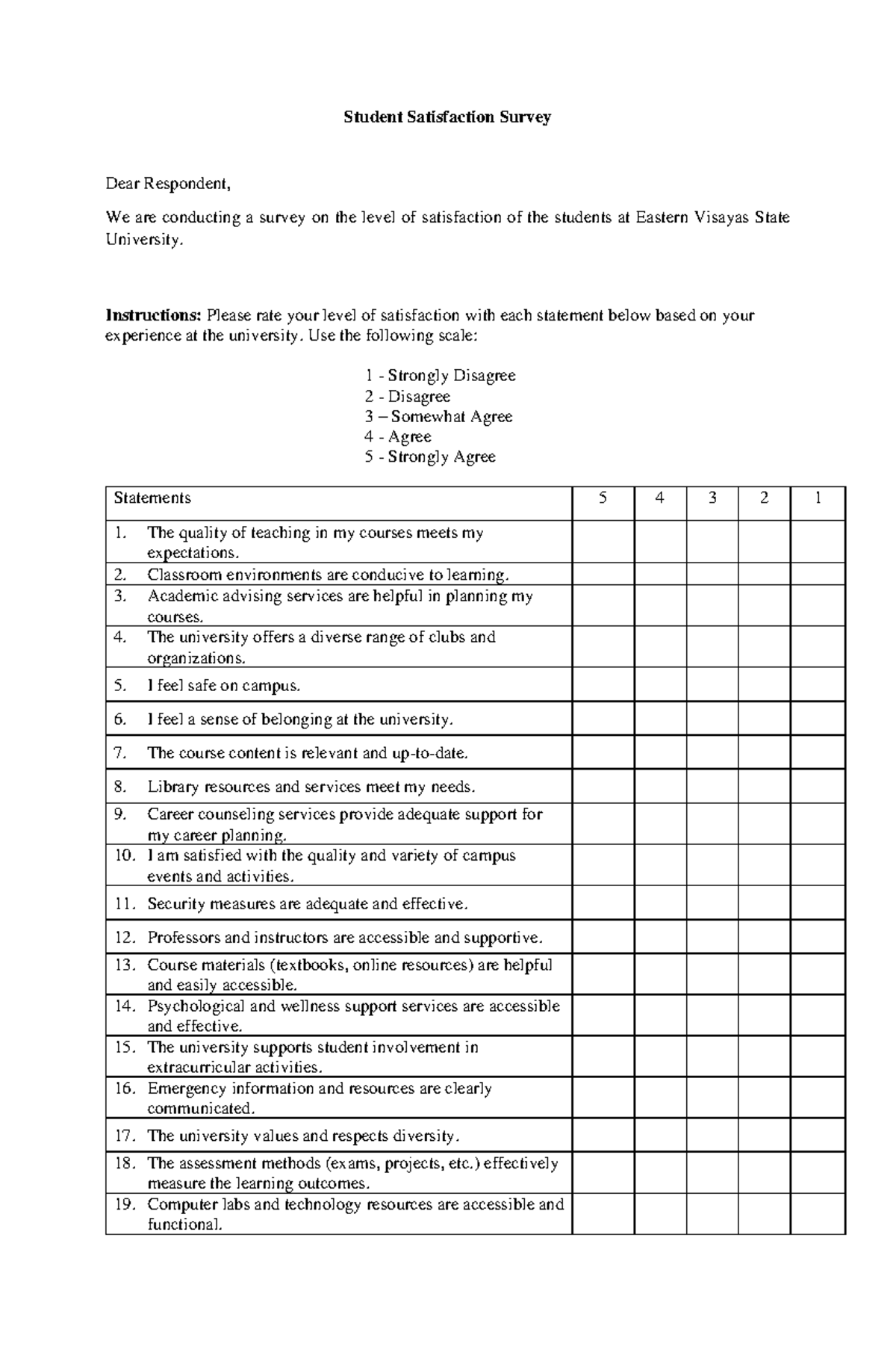 Student-Satisfaction-Survey - Student Satisfaction Survey Dear ...
