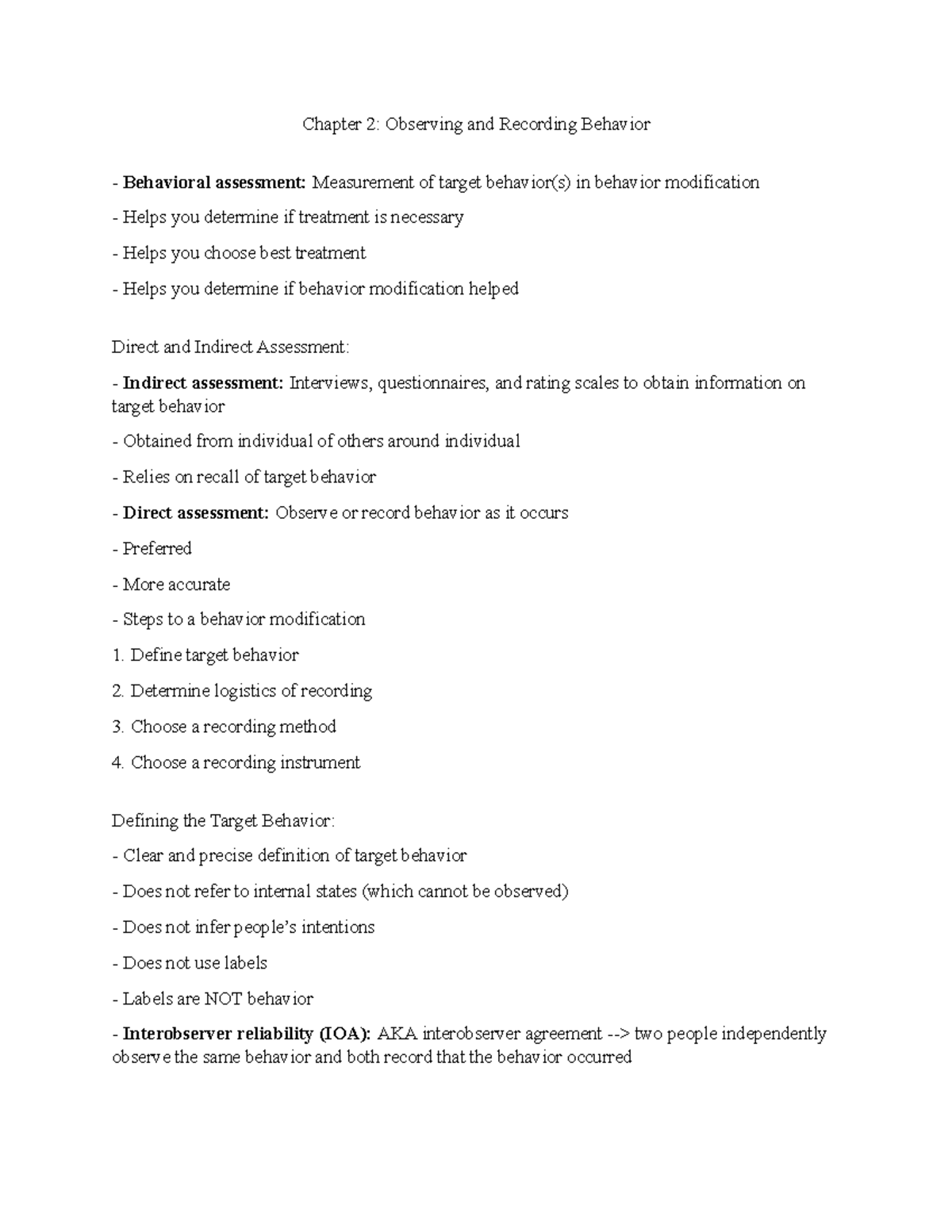 Document 7 - Lecture notes 1 - Chapter 2: Observing and Recording ...
