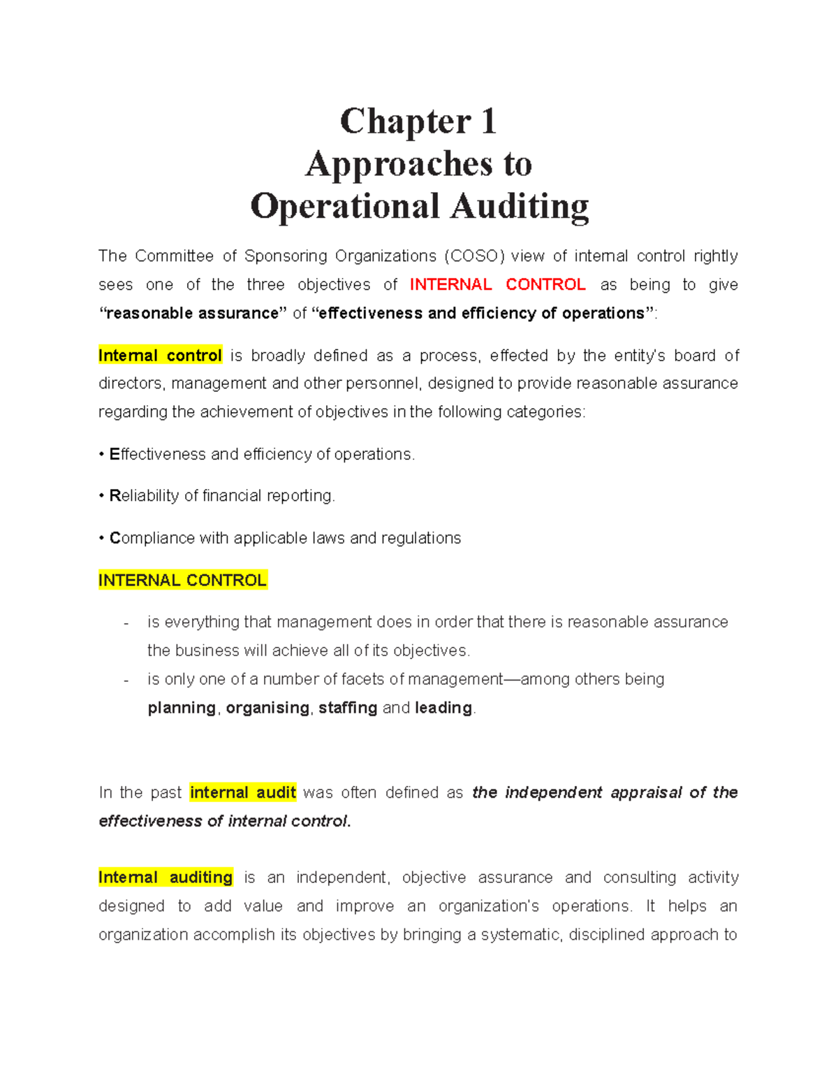 Chapter-1-approaches-to-oa compress - Chapter 1 Approaches to Operational Auditing The Committee ...