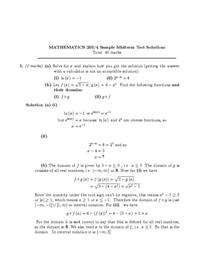 Notes - MATH 147 NOTES Taught by Prof. Brian Forrest Notes taken by ...
