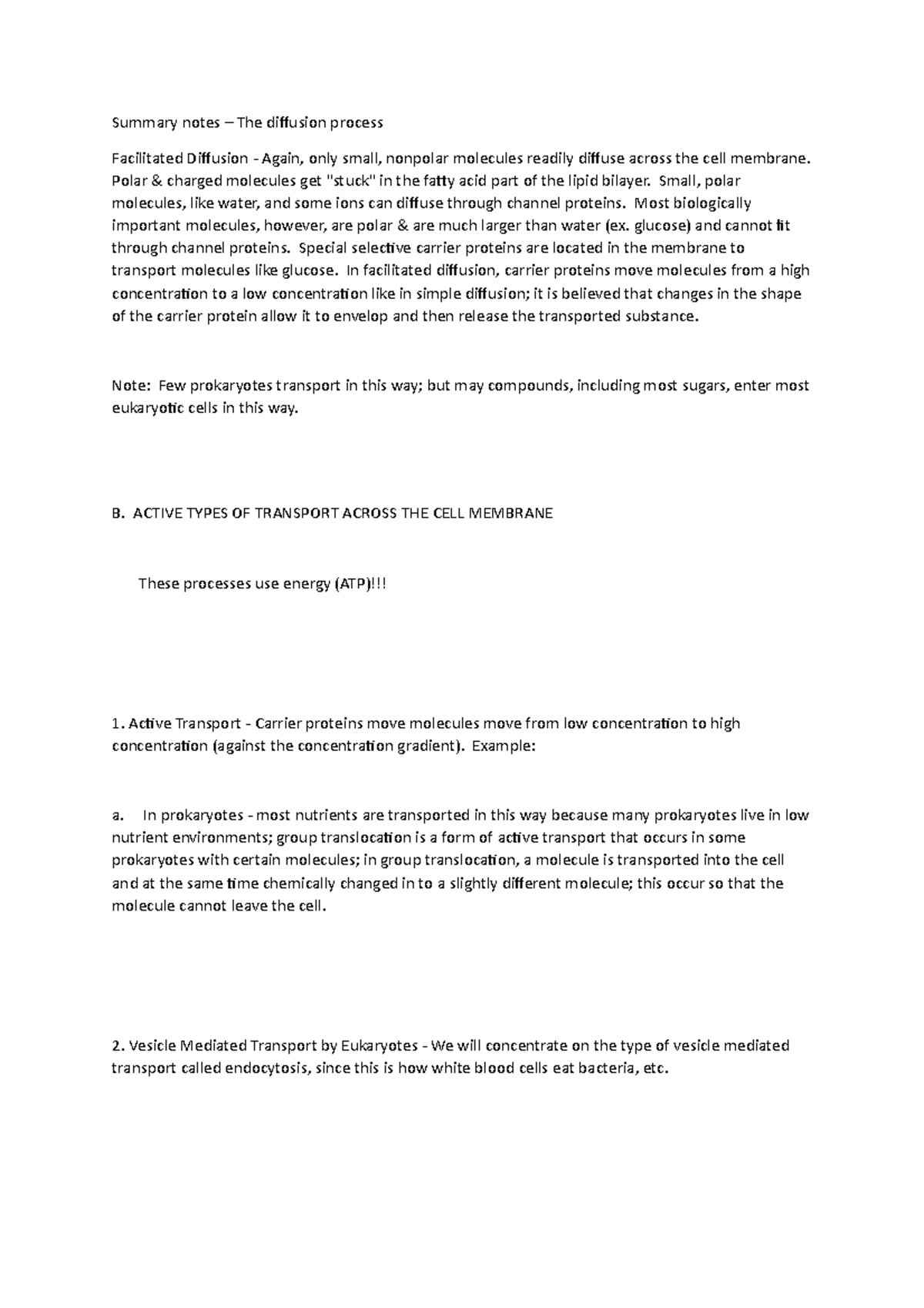 Summary notes – The diffusion process - Summary notes – The diffusion ...
