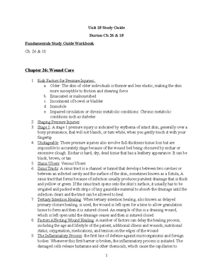 Unit 14 Study Guide - LPN NOTES - Unit 14 Study Guide Burton Ch 23 & 24 ...