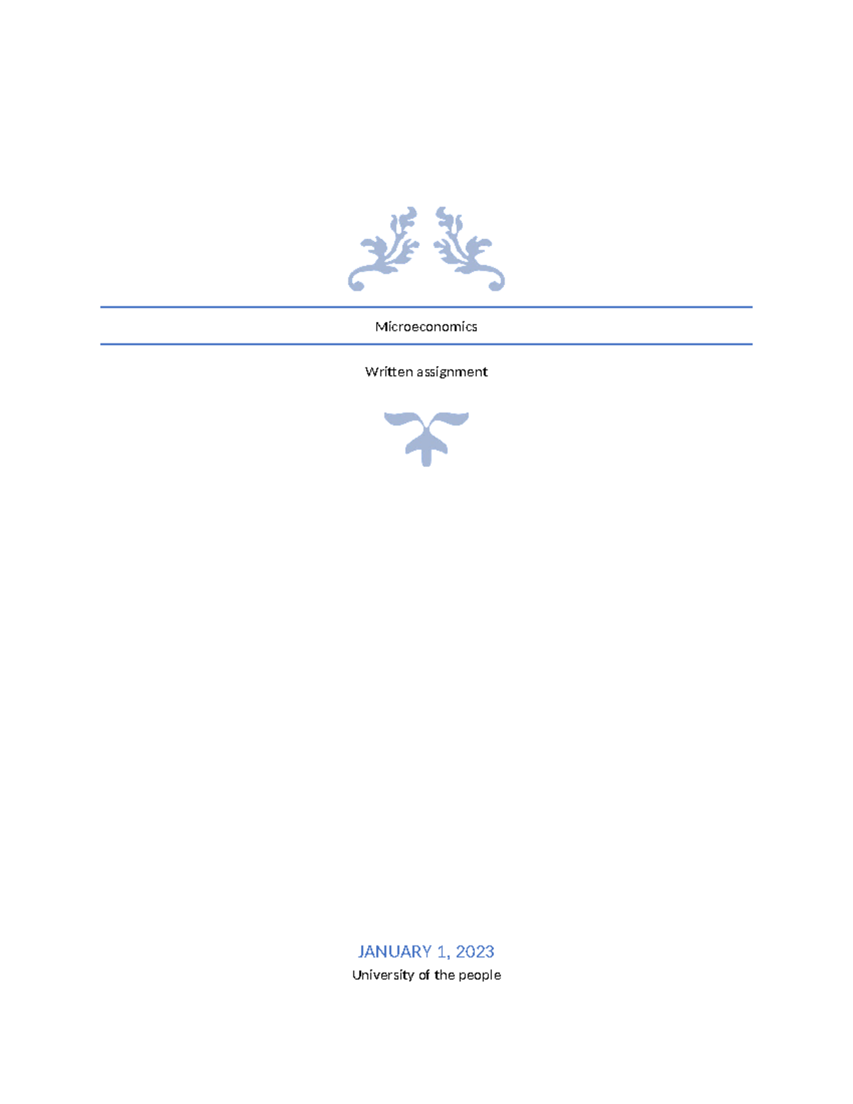 1103 written - no jhfgh iauhfiuh awsjhf - Microeconomics Written ...