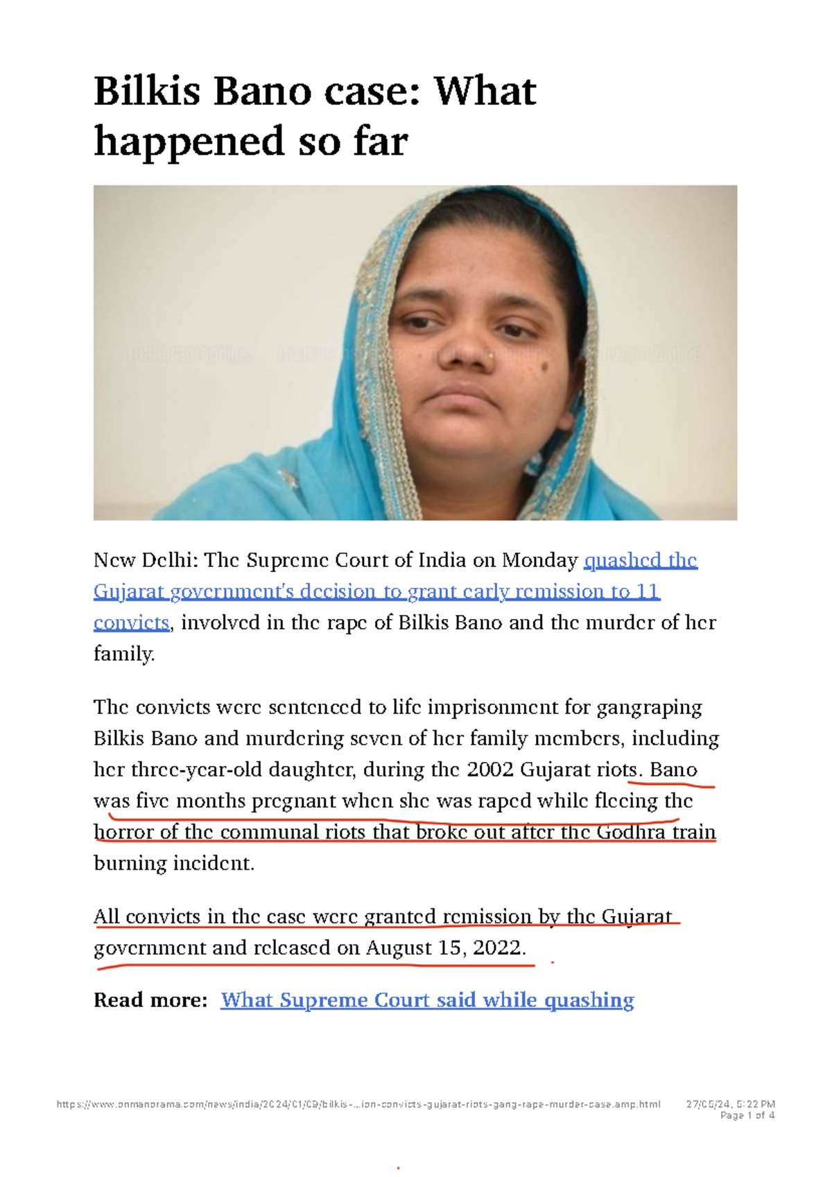 Bilkis Bano case- What happened so far Onmanorama - Bilkis Bano case: What happened so far New ...