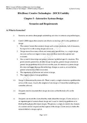Chapter 4 - Principles of Interactive Systems Design - BSc(Hons ...