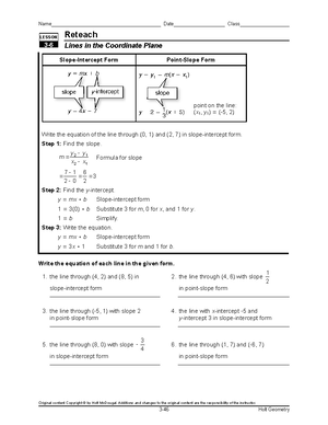 Reteach 4-6 - Practice - Name ...