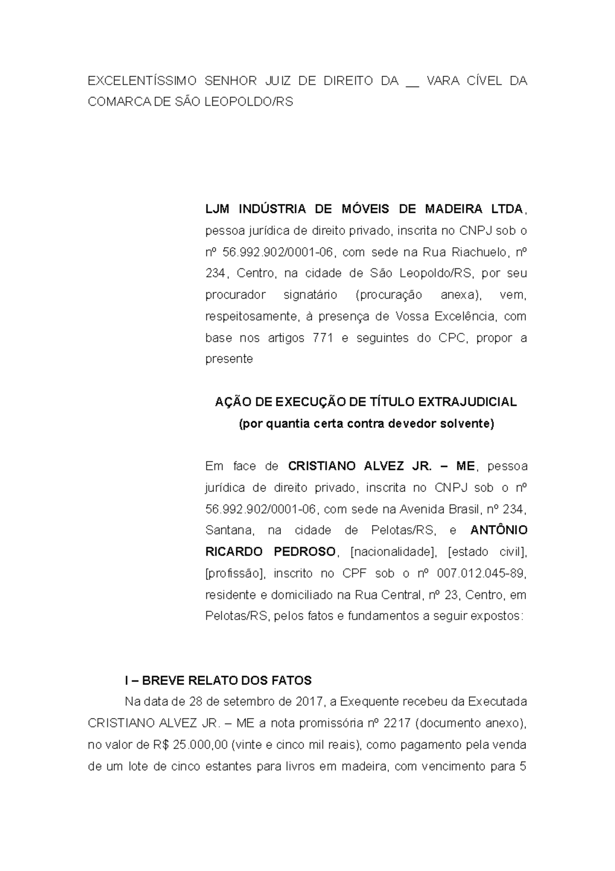 Execucao De Titulo Extra Judicial - RETOEDU