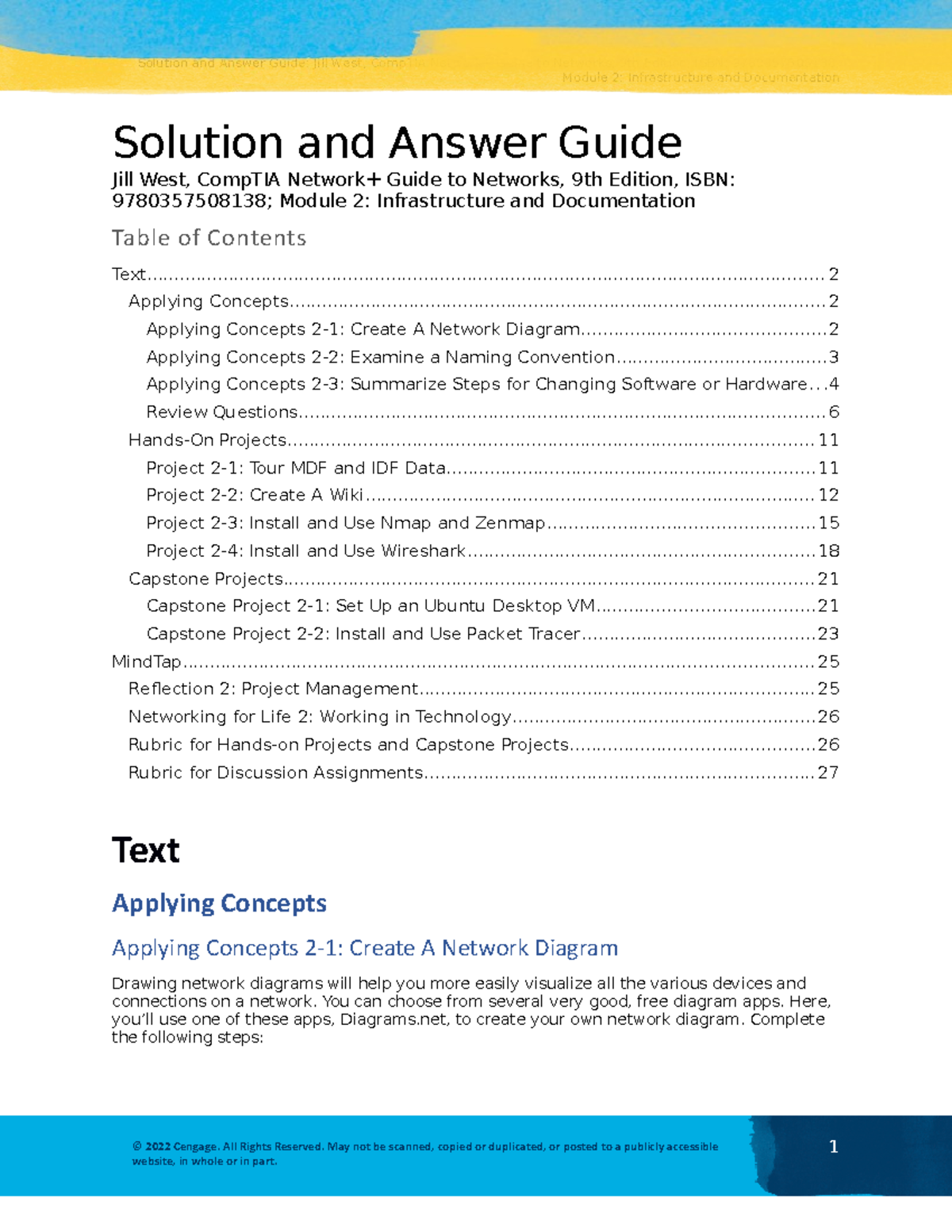 Netplus 9e Mod02solutions - Module 2: Infrastructure and Documentation ...