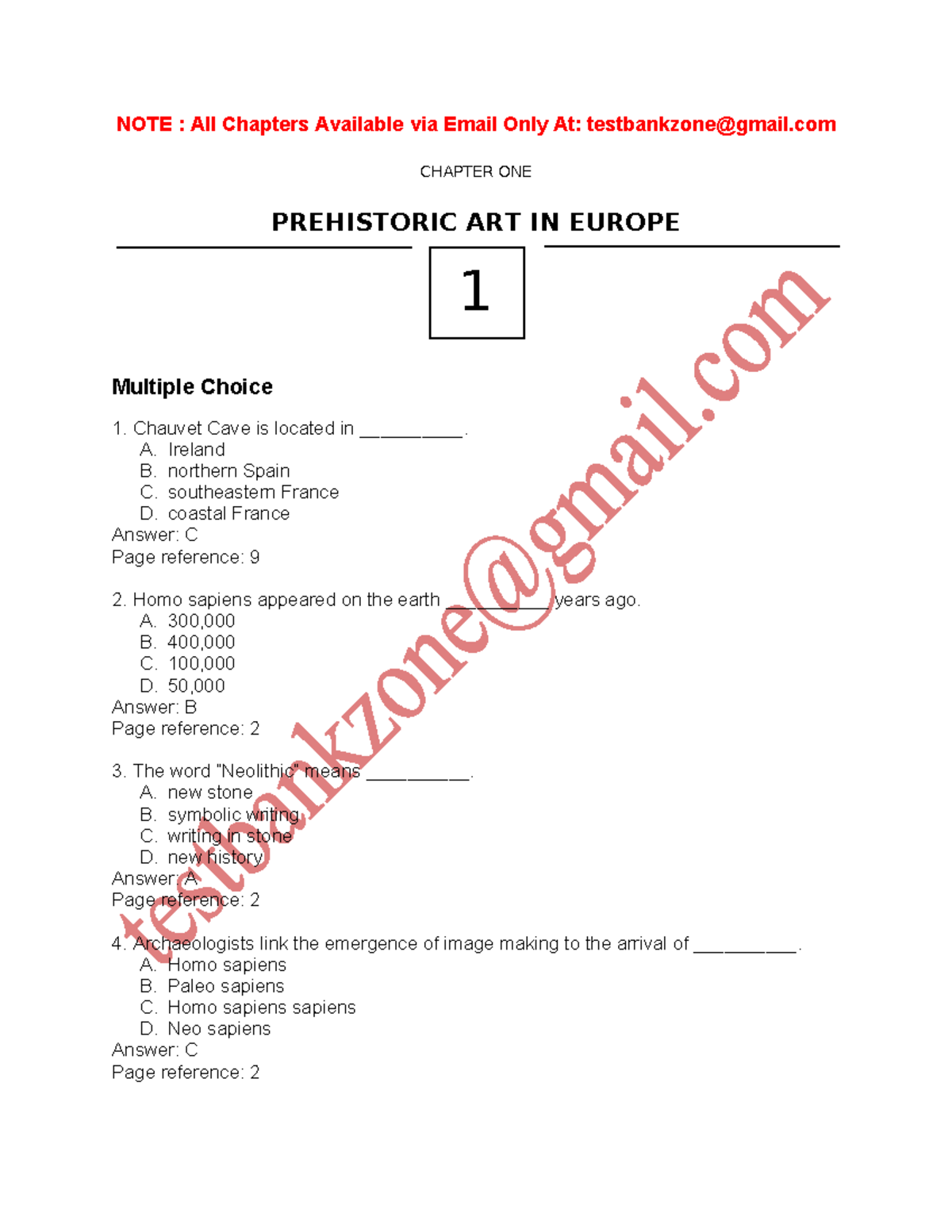 Test Bank and Solutions For Art History, Volume 1, 6th Edition by ...