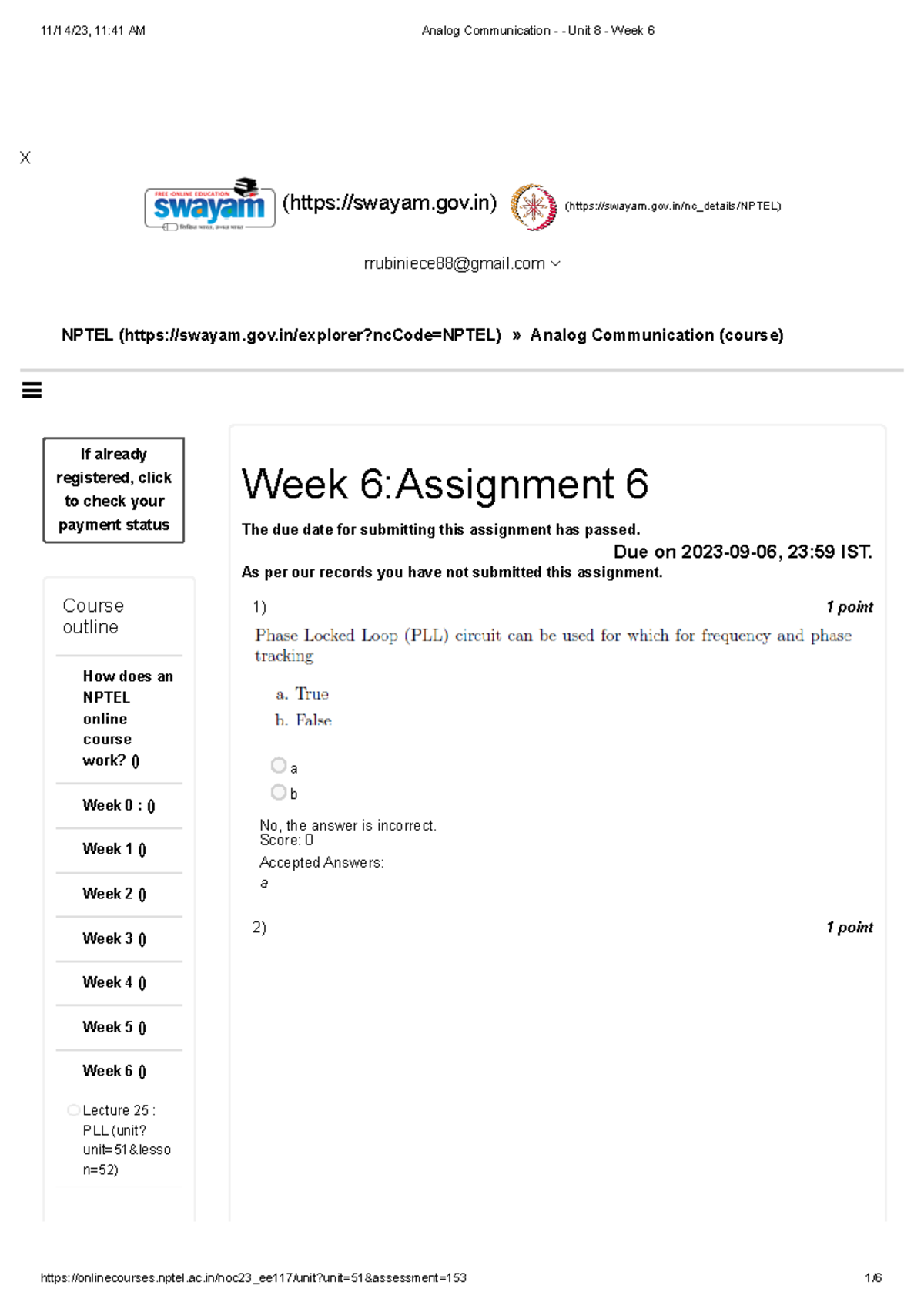 Analog Communication - Unit 8 - Week 6 - X NPTEL (swayam.gov/explorer ...