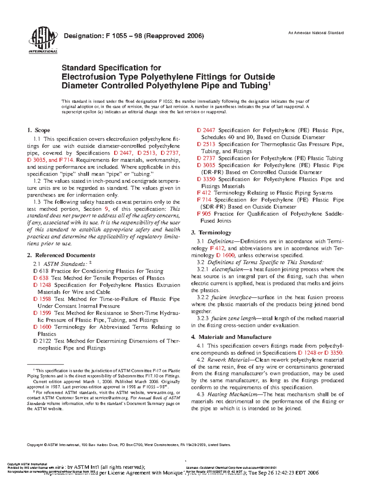 ASTM F 1055 2006 , Standard Specification - Designation: F 1055 – 98 ...