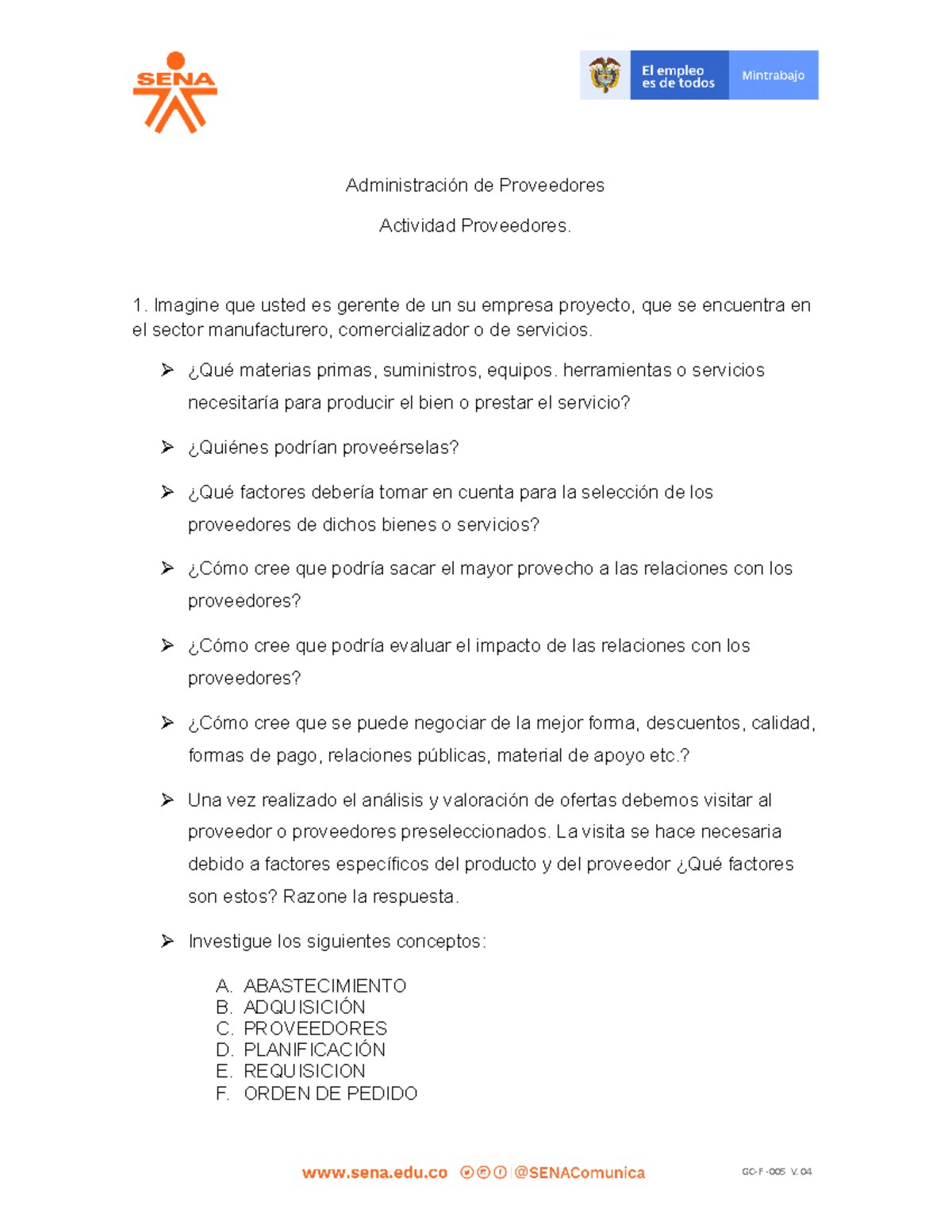 Actividadn 2nn Administracinnnndenproveedores 9065205 f31a34eb - Español I Sociales - Studocu