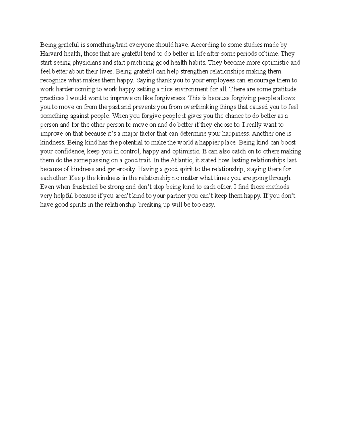 Findings on gratitude - Being grateful is something/trait everyone ...