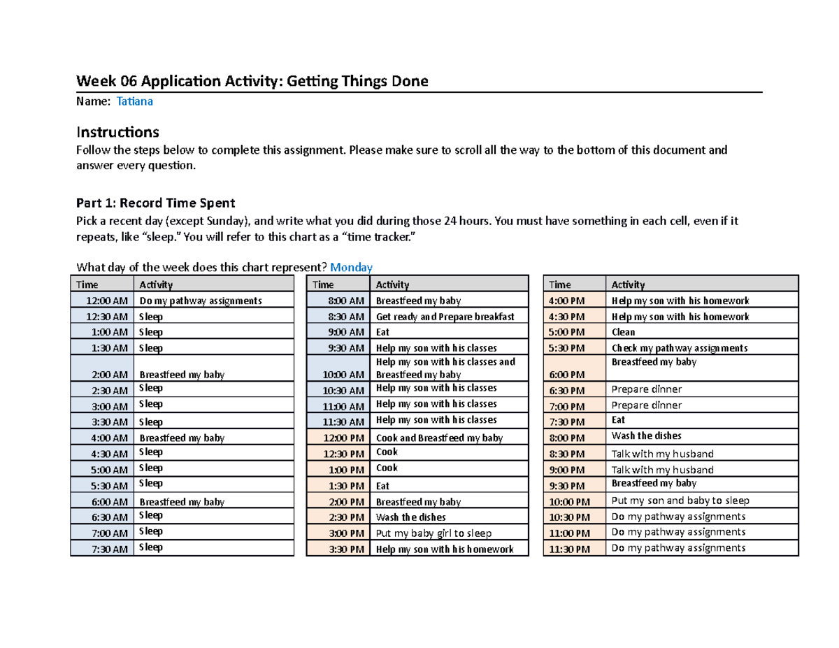 Pc101 document w06Application Activity Create a Pacing Guide - Week 06 ...