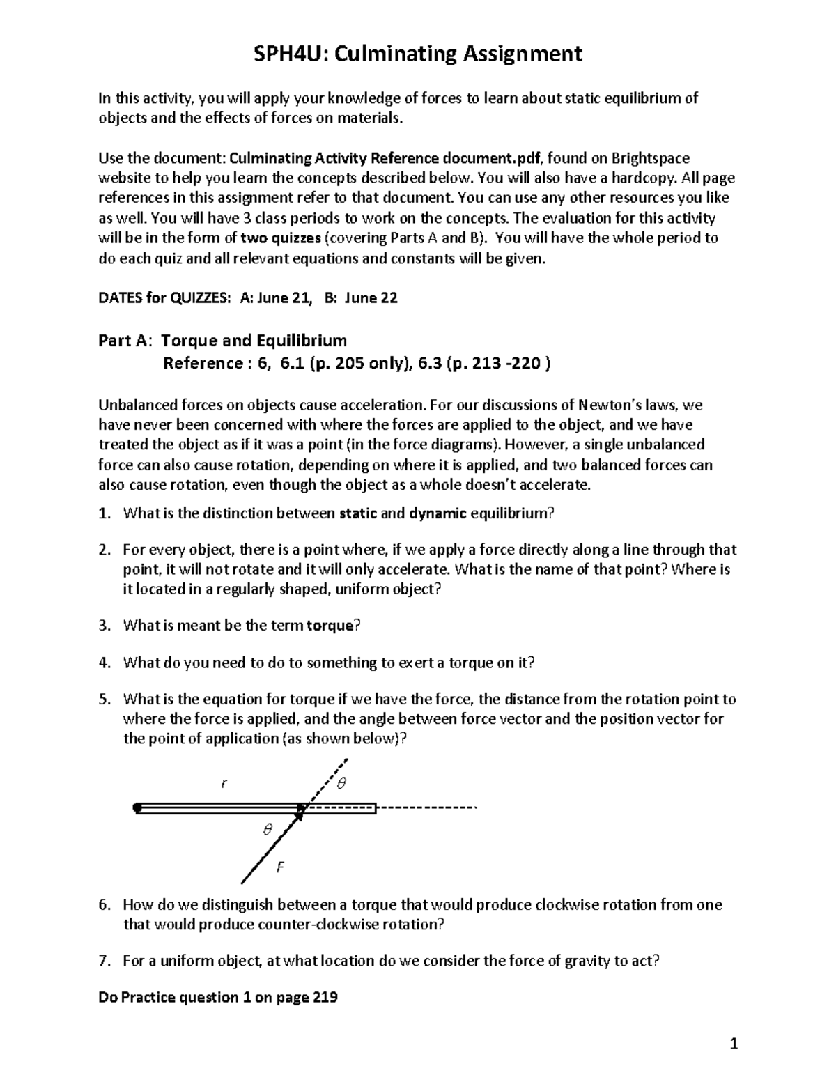 Culminating Assignment - Use the document: Culminating Activity ...