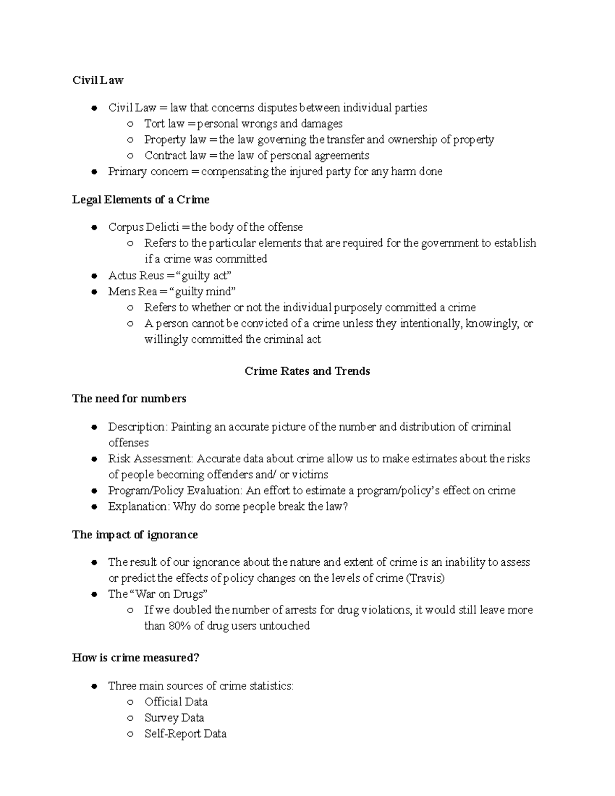 Criminal Justice 7 - Google Docs - Civil Law Civil Law = law that ...