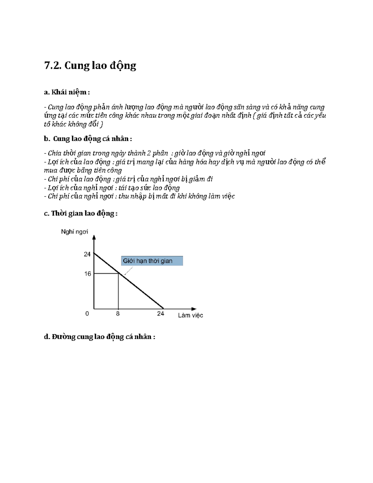 Cung-lao-động - KtVM - 7. Cung lao đngộ a. Khái nim :ệ Cung lao đ ng ph n ánh l ng lao đ ng mà ...