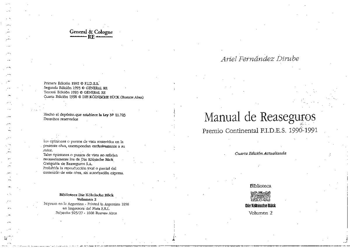 Manual de reaseguros (Dirube) - Teoría del Equilibrio - Studocu