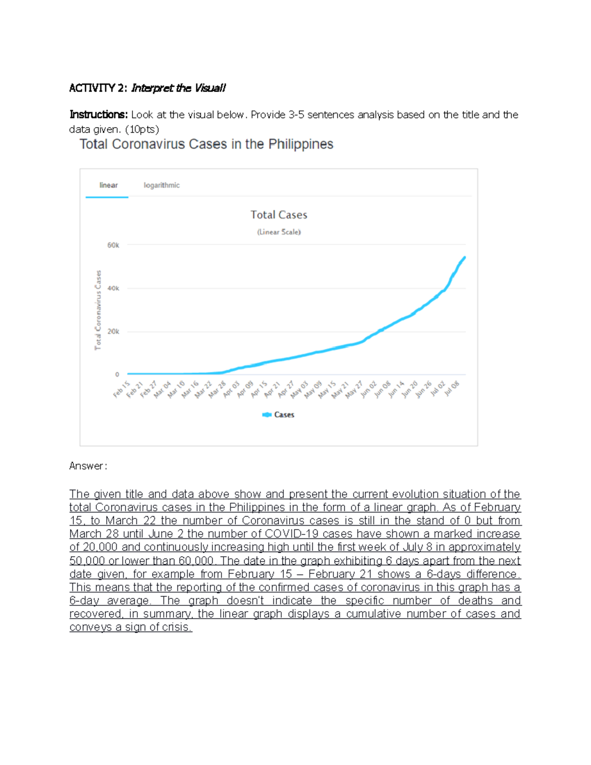 Activity 2 Interpret the Visual - ACTIVITY 2: Interpret the Visual ...
