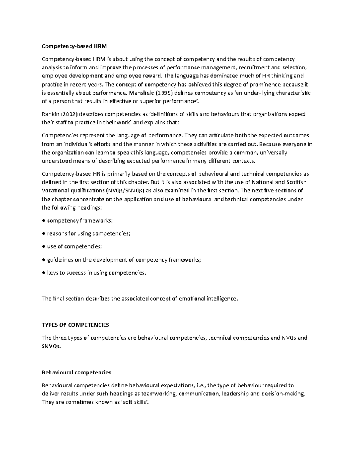 Competency-based HRM - Competency-based HRM - Competency-based HRM ...